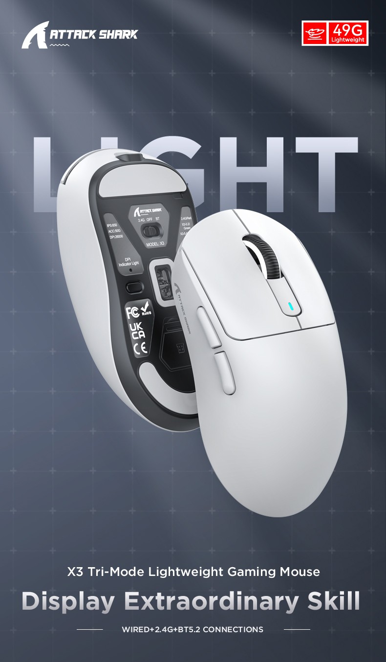 ATTACK SHARK X3-Guangzhou Junxing Cheng Electronic Technology Co., LTD